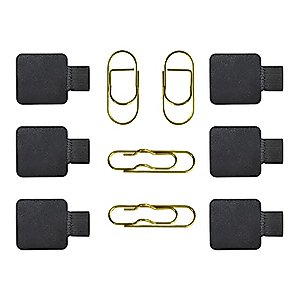 XIWUMOER 10 Pieces Pen Loop Holder,Self Adhesive Pen Holder,Stainless Steel Pen Holder,Pen Clips,Pencil Elastic Loop Designed for Notebooks,Journals,Calendars,Planners,Tablet Case for School, Office