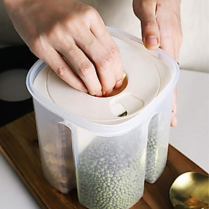 AIKENR Airtight Food Storage Containers with Lids, Cereal Dry Food Storage Container for Keeping Food Dry & Fresh, Clear Plastic Cereal Storage Box Ideal for Candy Snacks 1.9L