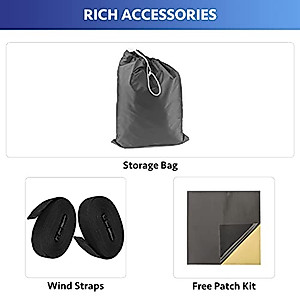 NEH Top Travel Trailer RV Cover for 38ft - 40ft Length RV Cover, Ripstop Camper Cover, Tearproof Waterproof Motorhome Cover