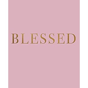 Blessed: A decorative book for coffee tables, bookshelves and interior design styling | Stack deco books together to create a custom look (Inspirational Phrases in Blush)