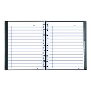 Blueline MiracleBind Notebook, Black, Lizard-Like, Hard Cover, 9.25" x 7.25", 150 Pages (AF9150.81)