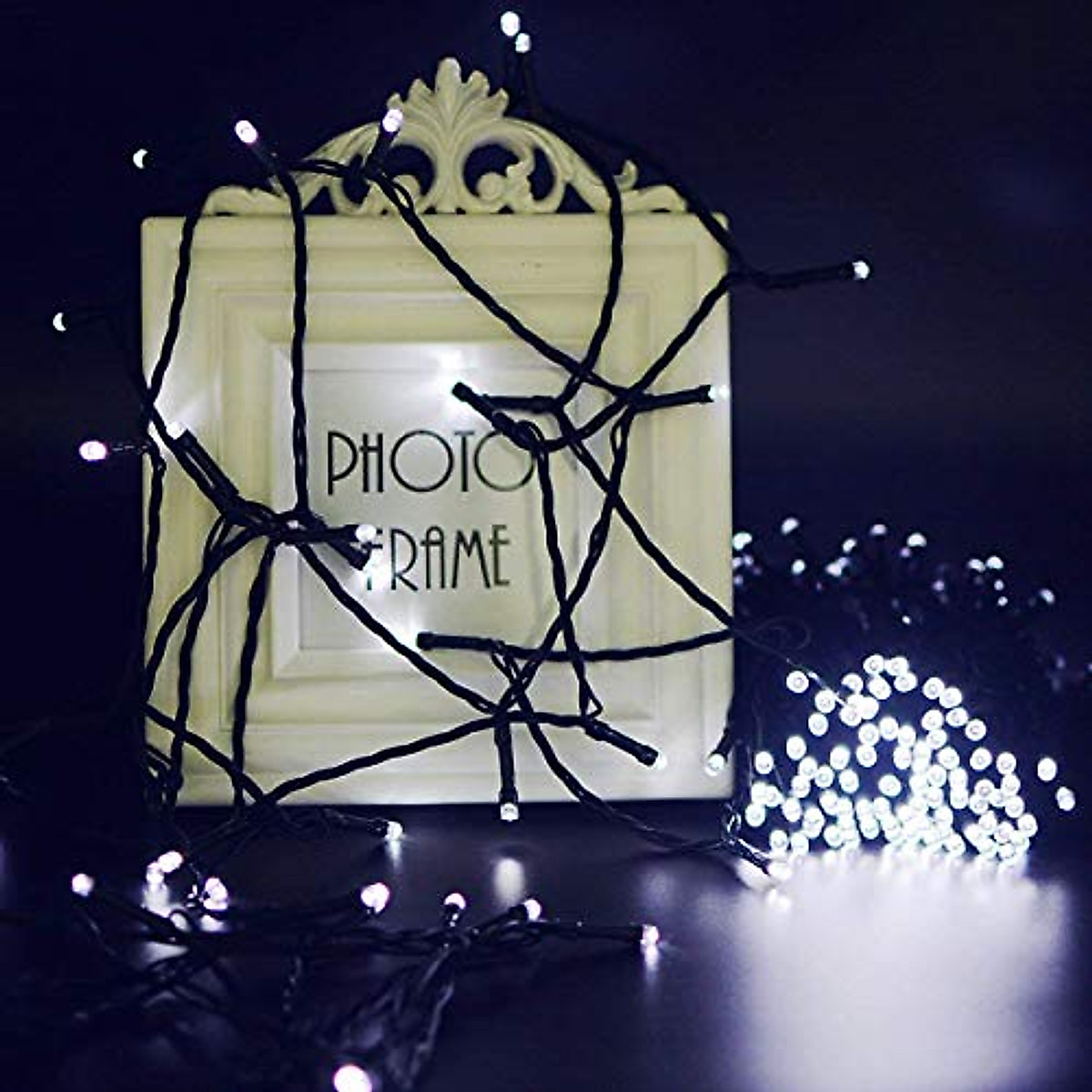 balacoo Christmas Lamp- Solar Powered String Lights Fairy Outdoor String Decorative Lights 72ft 200 LED Solar Ambience Starry Lights for Outdoor Garden Home Wedding Christmas Party Waterproof (White)