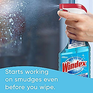 Windex Original Blue Glass and Window Cleaner Bundle - Includes a 23 fl oz Spray and a 32 fl oz Refill