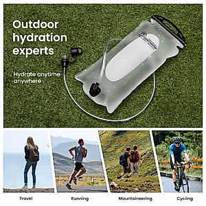 MOUNTAINTOP 40L Hiking Backpack with 3L Hydration Bladder for Men & Women Camping Climbing,Black and Blue