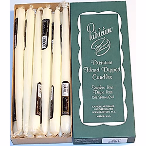 12'' Taper Candles Pack/12. Made in USA (White)