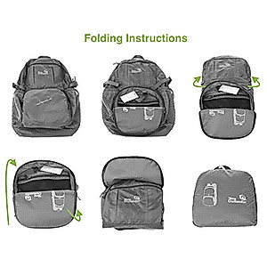 Outlander Packable Lightweight Travel Hiking Backpack Daypack (New Orange)