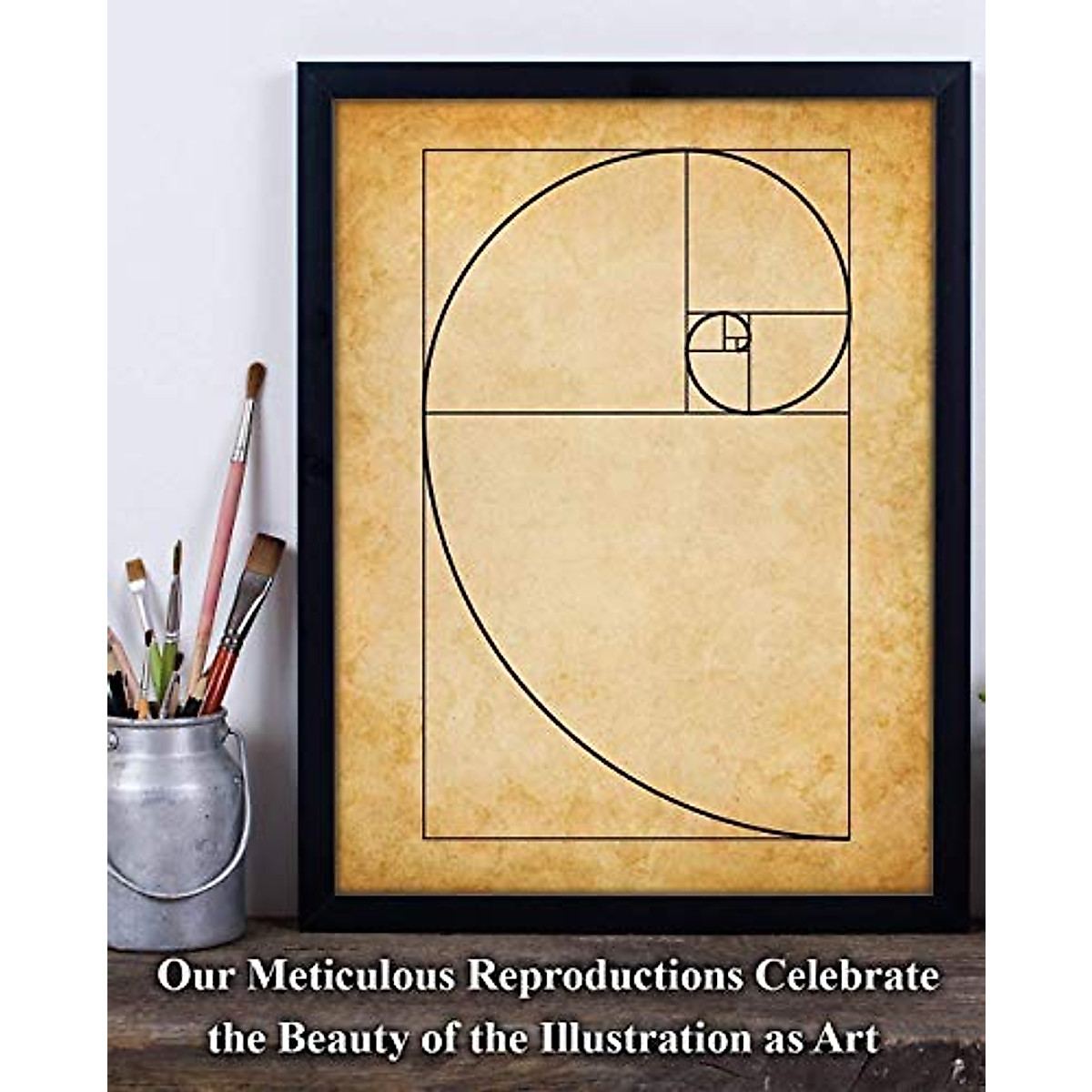 Fibonacci Spiral - 11x14 Unframed Art Print - Makes a Great Gift Under $15 for Artists