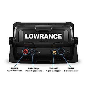Lowrance Elite FS 9 Fish Finder (No Transducer) with Preloaded C-MAP Contour+ Charts