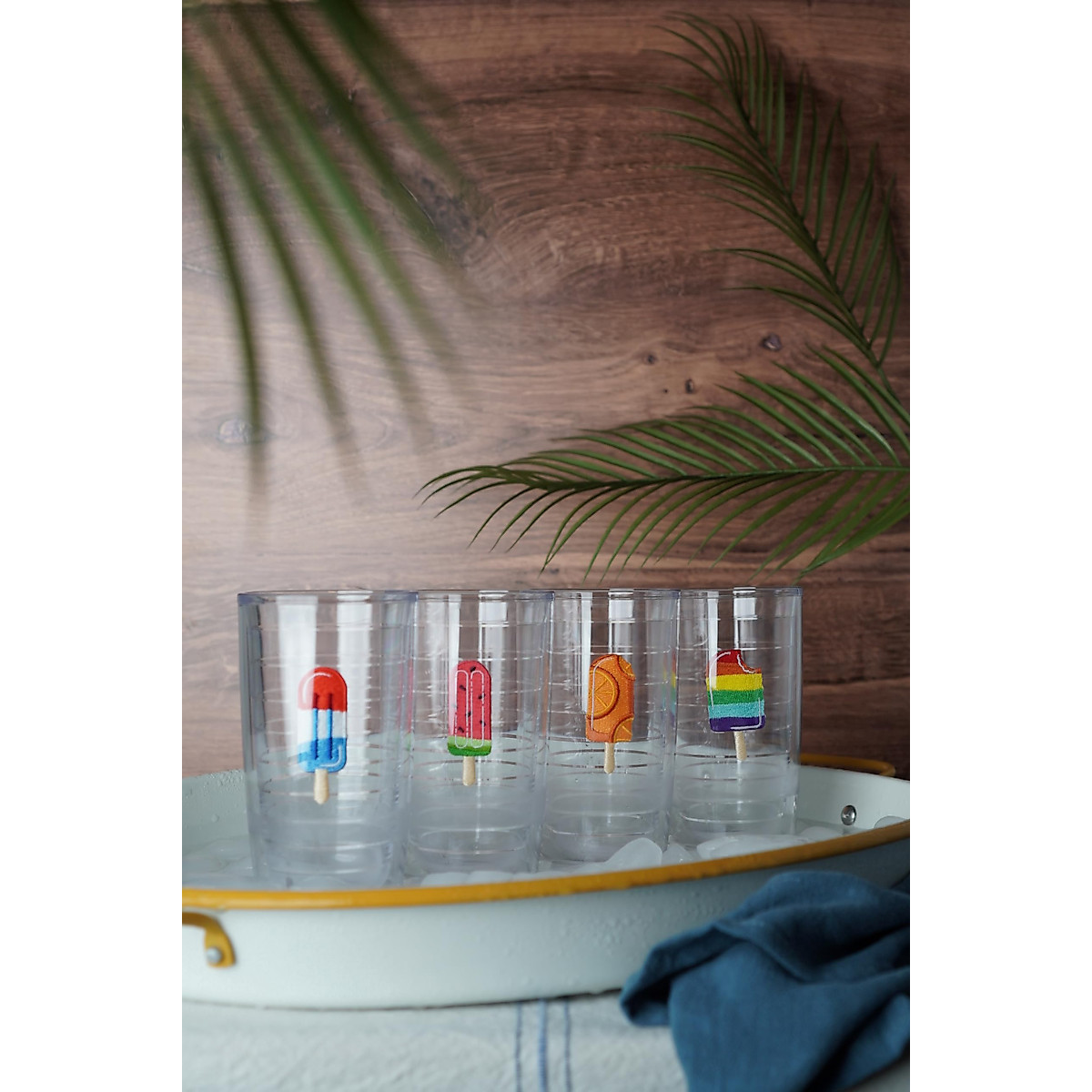 Tervis Ice Popsicle Collection Made in USA Double Walled Insulated Tumbler Cup Keeps Drinks Cold & Hot, 16oz 4pk, Assorted - No Lid