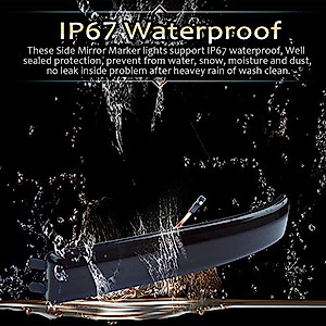 D-Lumina Sequential LED Side Mirror Reflector Turn Signal Lights Smoked Lens Compatible with 2009-2014 Fo-rd F150, Side Marker Blinker Light Replace Factory Amber Reflectors