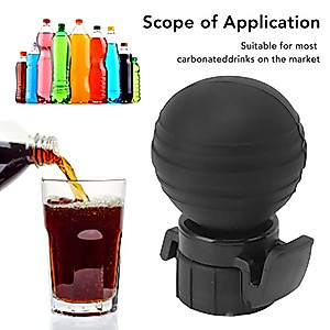 Carbonated Drink Air Pump Lid, Wear Resistant Durable Keep Drink Soda Bottle Lid for Drink (Black)
