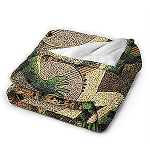 Fuevdvrri Frog Playing Banjo in Moonlight Throw Blankets Cozy Lightweight Decorative Blanket for Women Men Adults and Kids