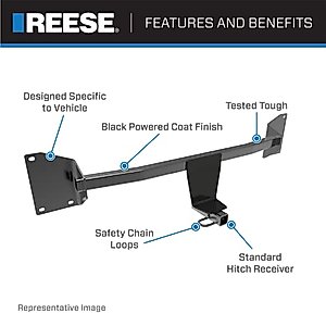 Reese Towpower 77183 Class I Insta-Hitch with 1-1/4" Square Receiver opening