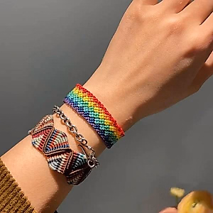 KINTAN DIY Braided Rope Kit - Rope Weaver Tool Kit, Wooden Weaving Jig Bracelet Maker, Adjustable Wristband Rope Knot Weaver Braided Fixing Tools (with Braided Yarn)