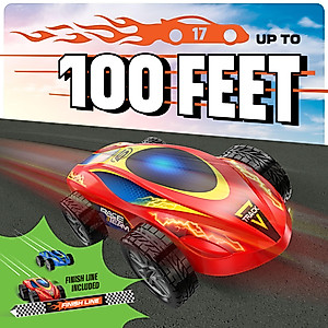 Car Rocket Launcher Toy for Kids Ages 3, 4, 5, 6 + Year Old Boys Toys - 2 Race Cars, Stomp Launch Pads Boy Gift Outdoor Birthday Gifts & Girls Age 3+ (2 Pack)