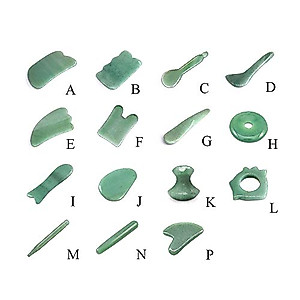 TOP SEWING Jade Gua Sha Massage Tools Facial Tool Natural Green Gua Sha Anti Aging Facial Skin SPA for Rejuvenate Skin Anti-Wrinkle Anti Aging