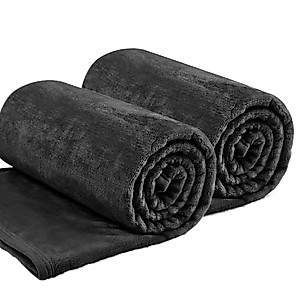 EIUE Comfortable Flannel Fleece Blanket,2 Packs Throw Size Lightweight Nap Quilt Blanket for Home,Office and Outdoor Travel,for Adults and Kids.(2 Packs,40x60 inch)