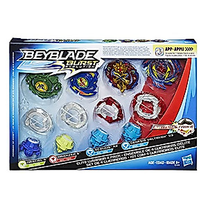 Hasbro Beyblade Burst Evolution Elite Warrior 4-Pack - 4 Iconic Right-Spin Battling Tops, Game ((Amazon Exclusive)