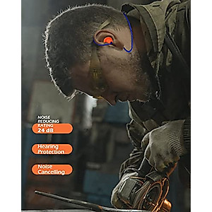 12 Pairs Corded Silicone Ear Plugs - Individually Wrapped - Reusable Noise Cancelling Earplugs for Hearing Protection - Shooting Range Noise Reduction, Construction Work, Hunting Ear Protection