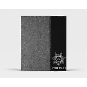 Alterd Industries California Highway Patrol - CHP State Trooper Gift, california highway patrol coffee Cup, Gifts for Officers Leather Portfolio Graduation (Black/Silver)