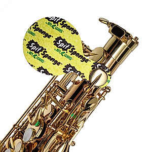 Spit Sponge Saxophone Pad Dryer (1 piece) Dual-Texture microfiber cleaner for sax pads and tone holes