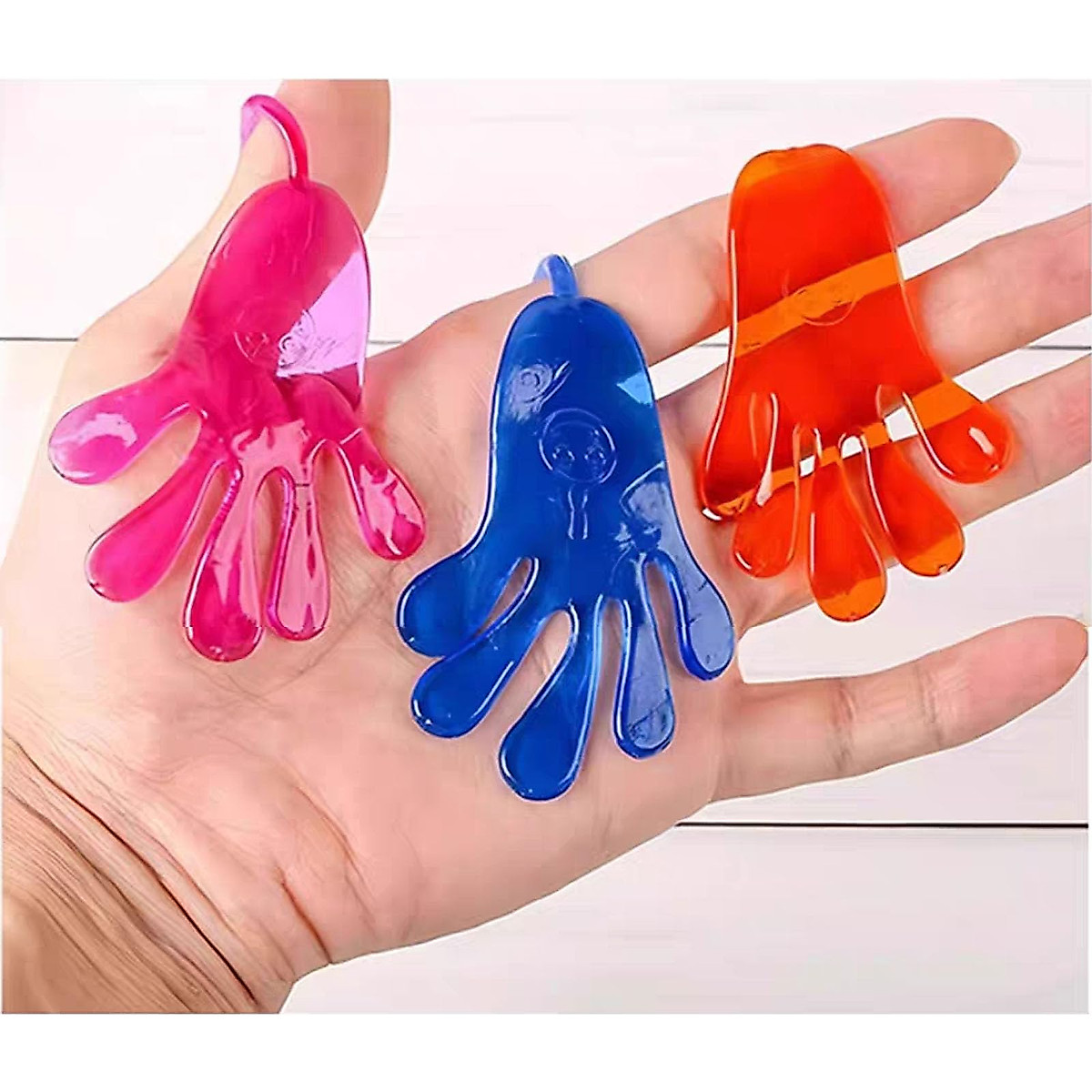 Tuko 20PCS Sticky Hands, Sticky Finger, Kids' Party Favor Sets， Fun Toys, Party Favors, Wacky Fun Stretchy Glitter Sticky Hands, Party Favors, Birthday Parties, Toys for Sensory Kids,20PCS