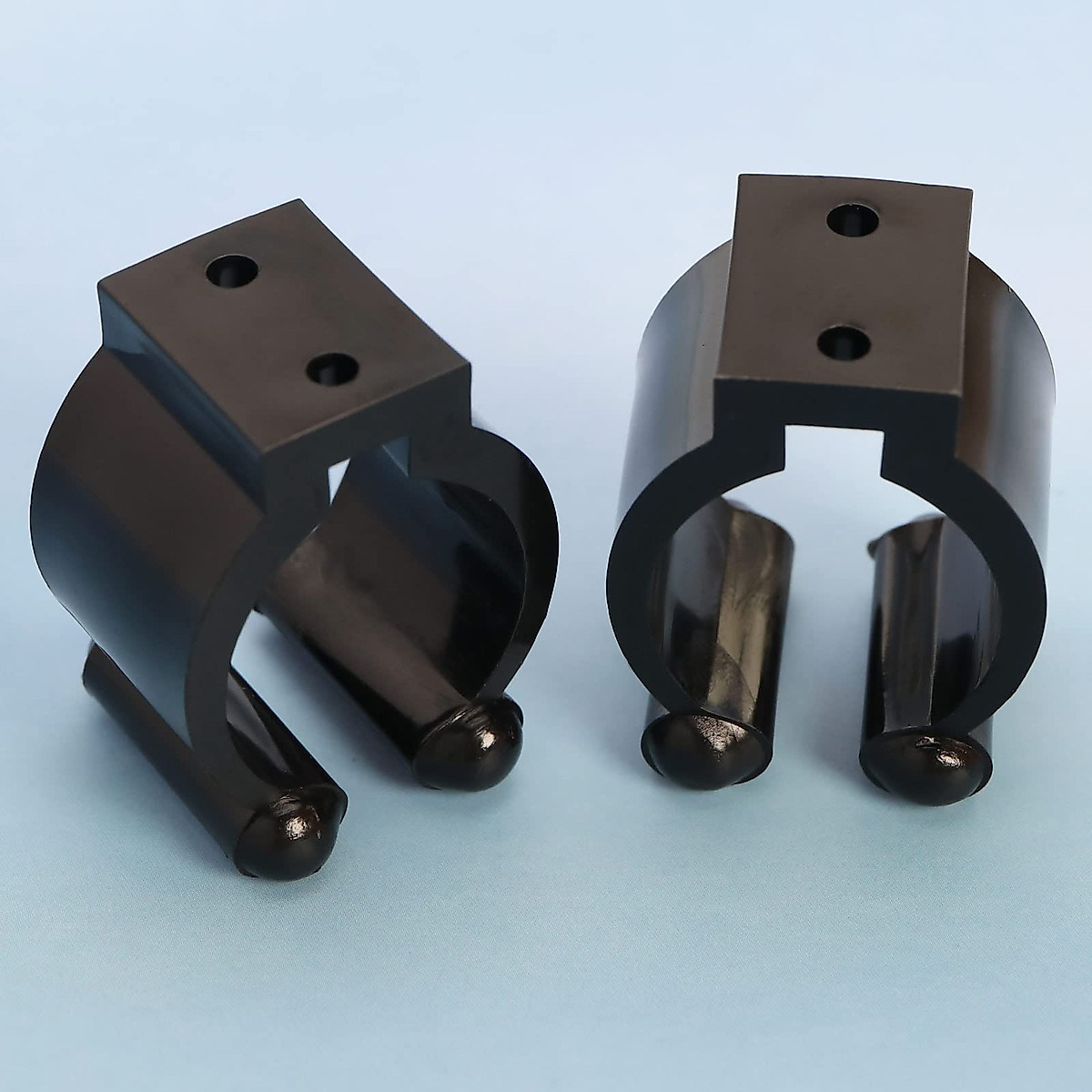 Micro Traders 20PCS Wall Mounted Fishing Rod Storage Clips Clamps Holder Rack Organizer Fishing Pole Holder Clip Storage Rack Billiards Snooker Cue Locating Clip 24mm