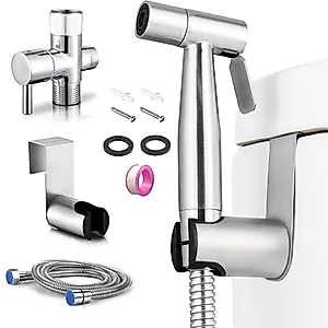 Bidet Sprayer for Toilet,Handheld Sprayer Kit,Stainless Steel Cloth Diaper Sprayer Set with Bidet Hose for Feminine Baby Wash