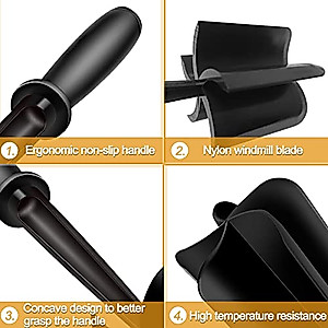 1Pcs Meat Masher Tool, Hamburger Chopper, Nylon Ground Beef Chopper Tool, Heat Resistant Meat Masher Tool for Turkey, Ground Beef and more, Meat Chopper, Black