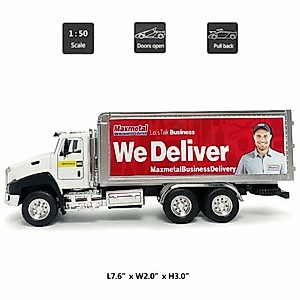 MOOKEENONE Alloy+Plastic Engineering Truck Container Car Construction Model Car Diecast Pull Back Kids Toy Vehicle