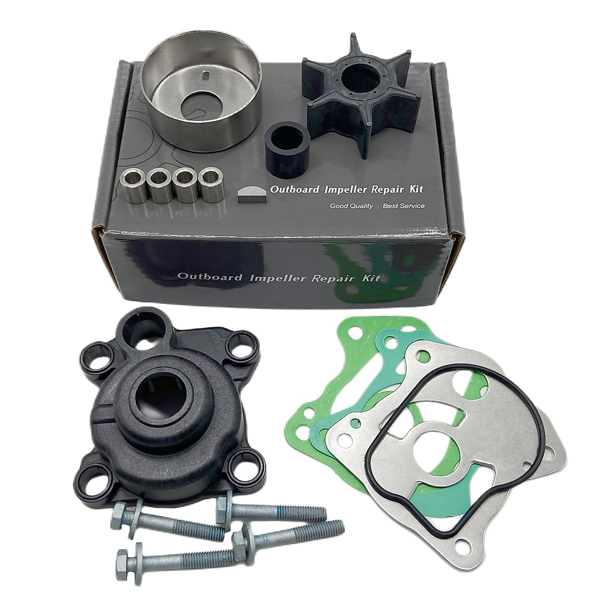 UanofCn 06193ZV7020 Water Pump Impeller Service Kit for Honda Marine Outboard 25 and 30 HP 4 Stroke Motors Cooling Replace 06193-ZV7-020, 06193-ZV7-010