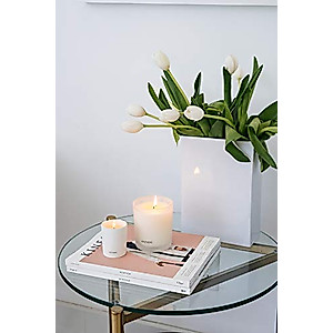 APOTHEKE Market Collection Luxury Scented 3-Wick Jar Candle, Purple Basil, 32 oz - Basil, Ginger Lime & Lily of The Valley Scent, Strong Fragrance, Aromatherapy, Long Lasting, Hand Poured in USA, Soy