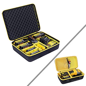 Hard Case for Dewalt 20v/60v Max XR Battery and Charger + DEWALT 20V MAX Angle Grinder Tool