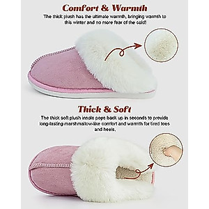 Plush House Slippers for Women Men, Fluffy Soft Warm Home Slippers, Winter House Shoes Indoor and Outdoor, Cloud slippers slides for Women Men