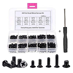 OPYTR Screw Anchors M2 M2.5 Laptop Notebook Screws Set Computer Electronic Digital Mini Mechanical Assortment Repair Kit Hardware Anchors (Size : 250pcs)