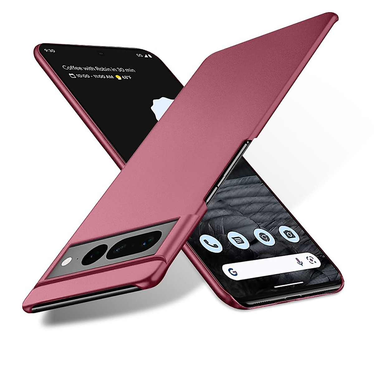 Bastmei for Google Pixel 7 Pro 5G Case (2022),Extremely Light Ultra-Light Super Slim Camera Protection Hard PC Cover Case for Google Pixel 7 Pro 5G (2022)(Gravel Wine Red)