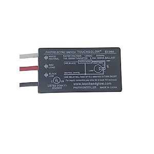 Outdoor Hard-Wired Post Eye Light Control with Photocell Light Sensor for Outdoor Lighting, Photocell Sensor and Touch and Glow Photocell, Automatic Photoelectric Unit, EZ-346A