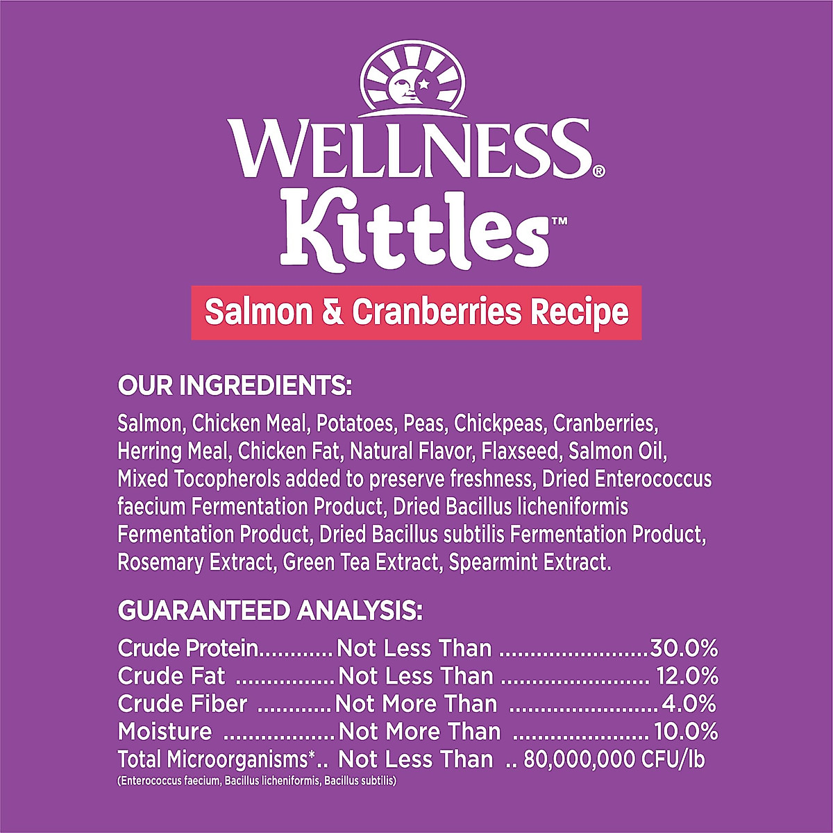 Wellness Kittles Natural Grain Free Cat Treats, Salmon & Cranberries, 6-Ounce Bag (Pack of 2)