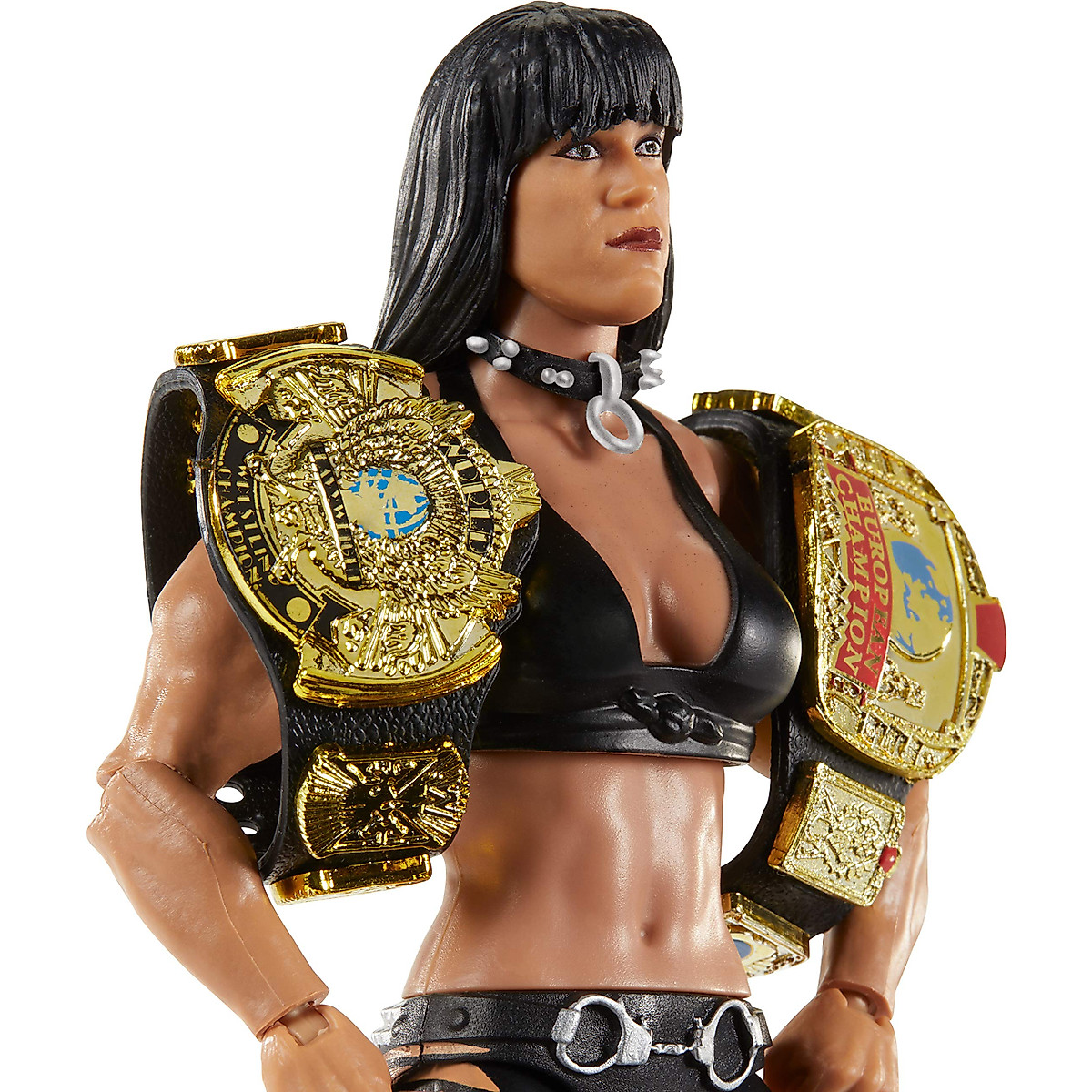 WWE Elite Collection 2-Pack: Triple H & Chyna 6-in Action Figures with 2 Sets of Swappable Hands & Superstar Accessories; Ages 8 Years Old & Up ​