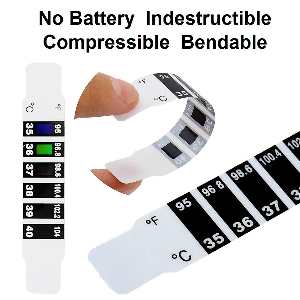 Temperature Strips, Temperature Strips for Travel and Daily Home Use, Multipurpose (20Pcs)