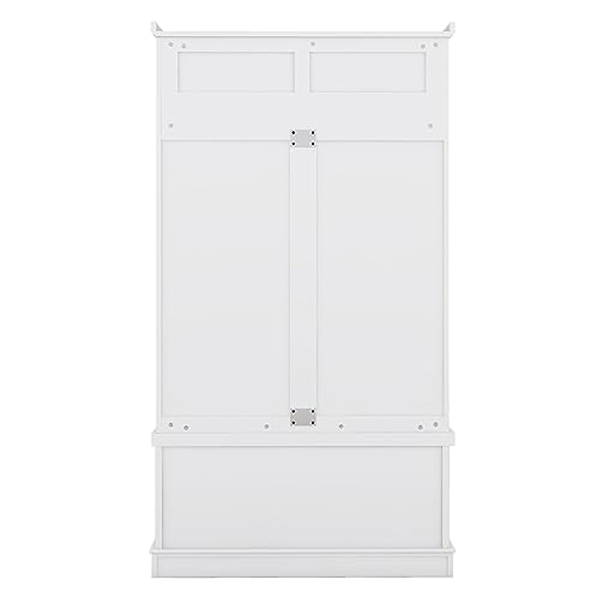 HomSof Hall Tree with Storage Shoe Bench for Entryway and Hallway,4-in-1 Design Coat Racks with 4 Hooks for Living Room,White