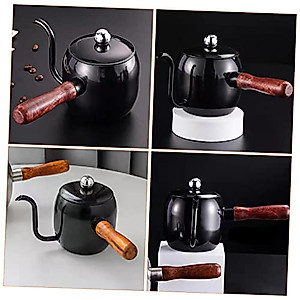 AUTSUPPL Coffee Pot Espresso Grounds Stovetop Gooseneck Kettle Water Boiler Pot Vinegar Container Camping Coffee Maker Espresso Coffee Machine Water Jug Gongfu Teapot Black Stainless Steel