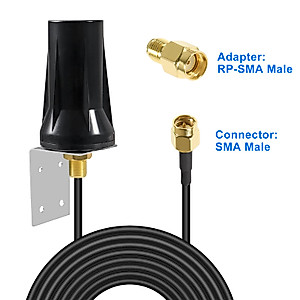 4G LTE Outdoor Wall Mount Waterproof Trail Camera Antenna SMA Male Wall Mount Antenna Compatible with Mobile Sprint 4G LTE Router Gateway Modem Cellular Hunting Camera Outdoor Mobile Security Camera