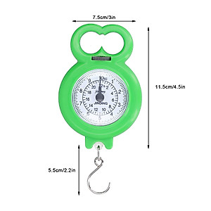 Fishing Scale, Hanging Hook Scales, 10kg Portable Practical Mini Fishing for Measuring Shopping Weight(Green)