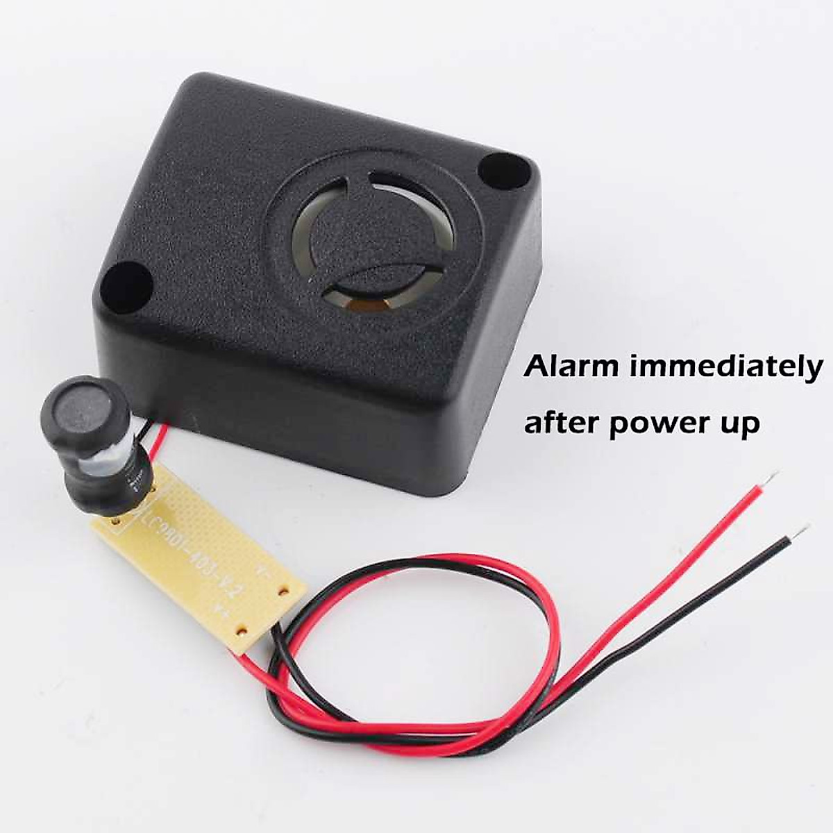Wishiot 12V DC Black Mini Piezo Alarm Siren 110dB Insurance Safes Anti-Theft Alarm High-Decibel Buzzer for Car（Pack of 5）
