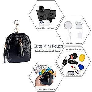 Tomcrazy Mini Storage Bag for AirPods Pro 2 1 3 Case, Sony LinkBuds S WF-L900 WF-1000XM4 Keychain Galaxy Buds Earphones Cover Airtag Huawei Tag Access Cards, Small Backpack Coin Pouch (#10)