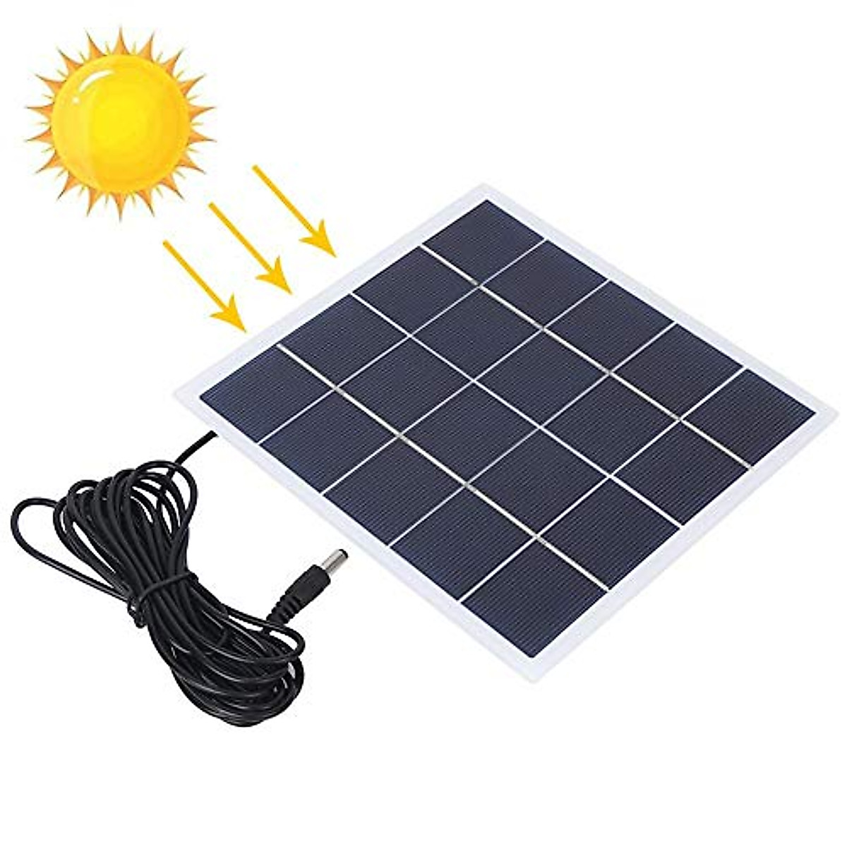Filmena Romantic PresentSolar Panel Solar, Solar Panel Module 4W 5V Portable Outdoor Solar Battery Panel, 3.7V Battery Garden Light Solar Laminated Board, for Exploring Outdoor Camping