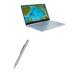 BoxWave Stylus Pen Compatible with ASUS Chromebook Flip C433 - FineTouch Capacitive Stylus, Super Precise Stylus Pen for ASUS Chromebook Flip C433 - Metallic Silver