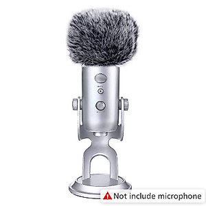 SUNMON Microphone Furry Windscreen Muff, Perfect Mic Pop Filter Mask Shield for Blue Yeti, Yeti Pro Microphones