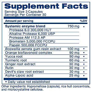 HEAL-N-SOOTHE Natural Joint Support Supplement - Proteolytic Enzymes for Maximum Joint Support and Back Support- 90 count for men and women